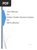 User Manual For Online Tender Decision System For IREPS (Goods&Services) Version1.0.pd | PDF