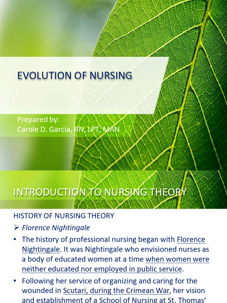 Evolution Of Nursing Pdf