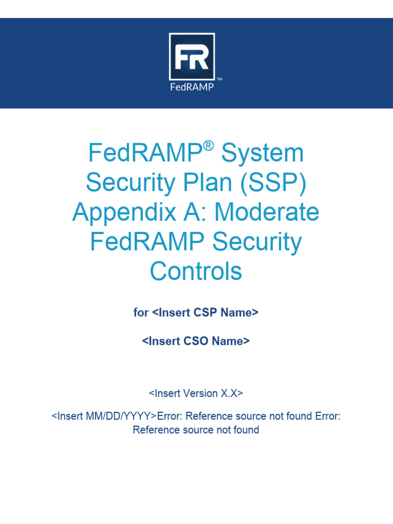 SSP Appendix A Moderate FedRAMP Security Controls | PDF