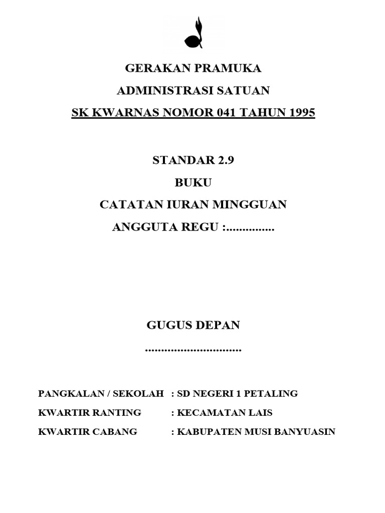 Buku Iuran Pramuka | PDF