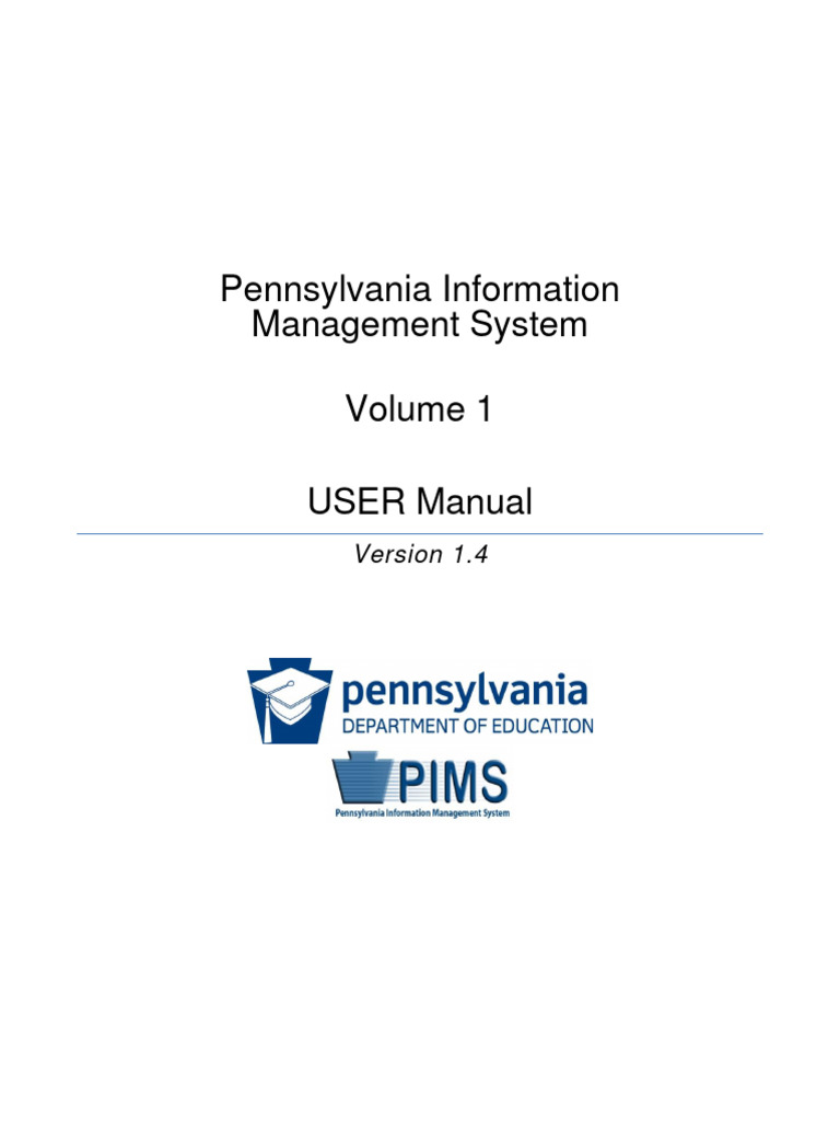 2019-2020 PIMS Manual Vol 1 | PDF