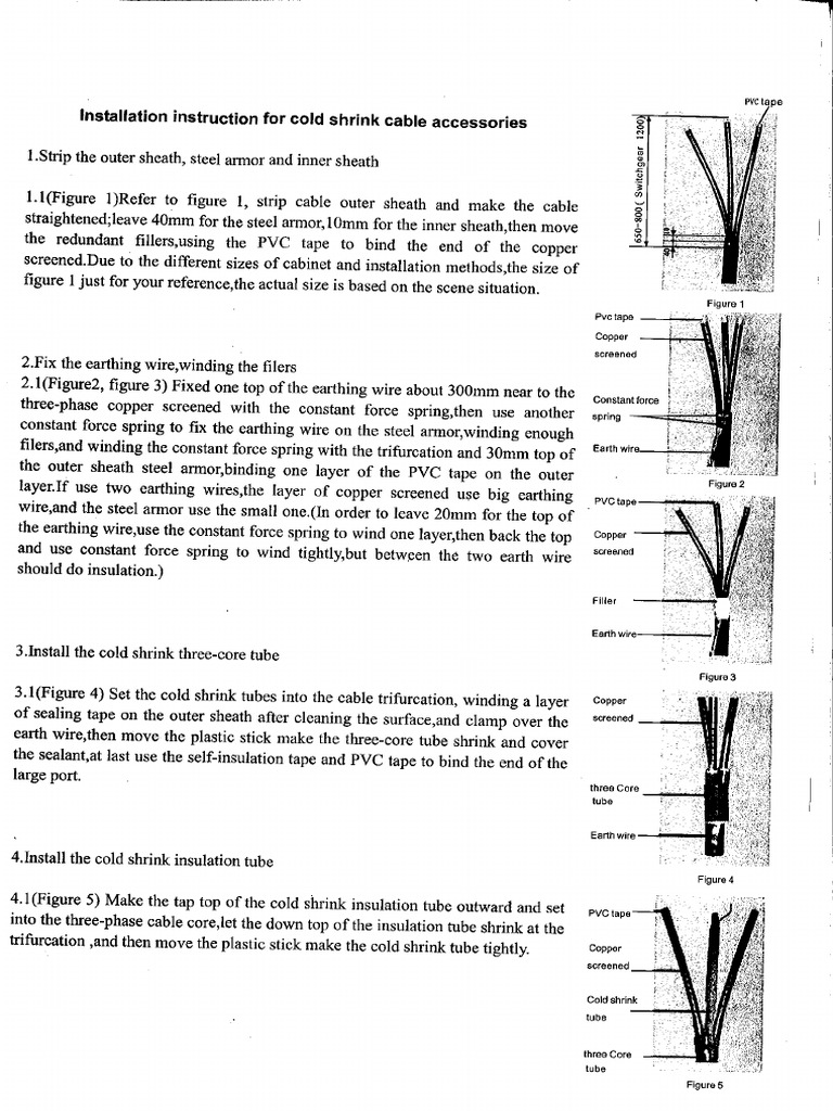 11kV Chines RMU Cable Termination Cold Shrink Boots | PDF