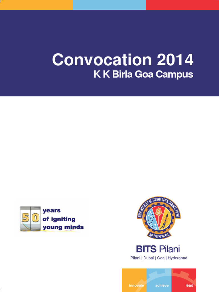 CONVOCATION BROCHURE 2014goa | PDF