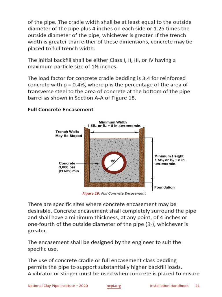 Full Concrete Encasement: National Clay Pipe Institute - 2020 ...