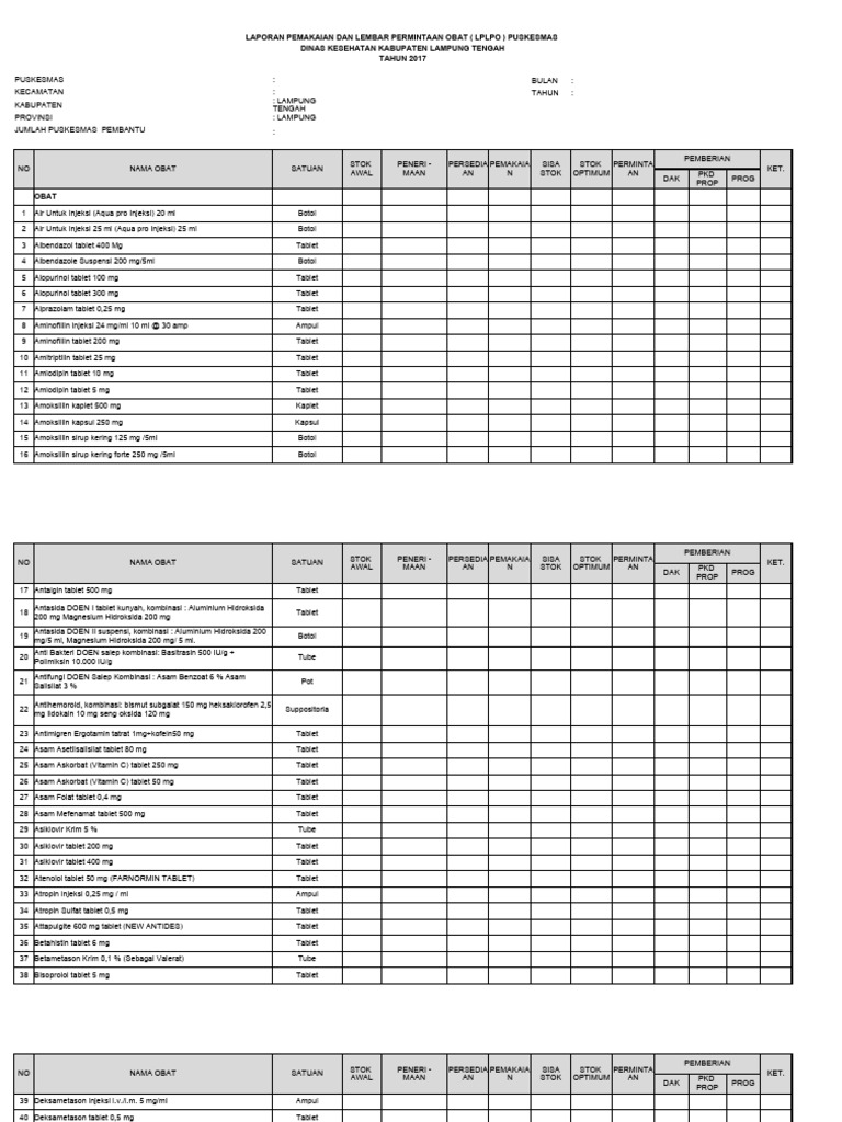 Rekapan LPLPO 2023 | PDF
