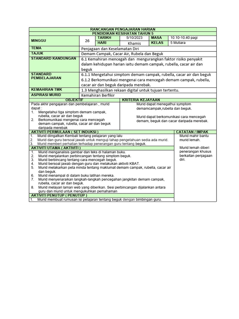 RPH PK m26 5m Khamis | PDF