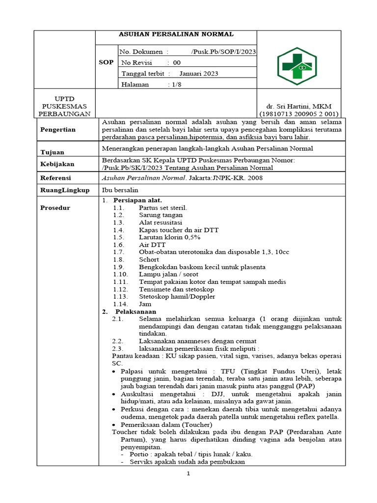 4215 SOP Fisiologis - APN | PDF