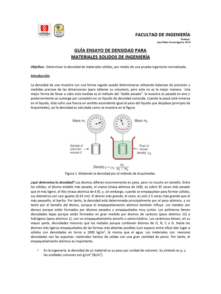 Labortorio DENSIDAD 2023 | PDF