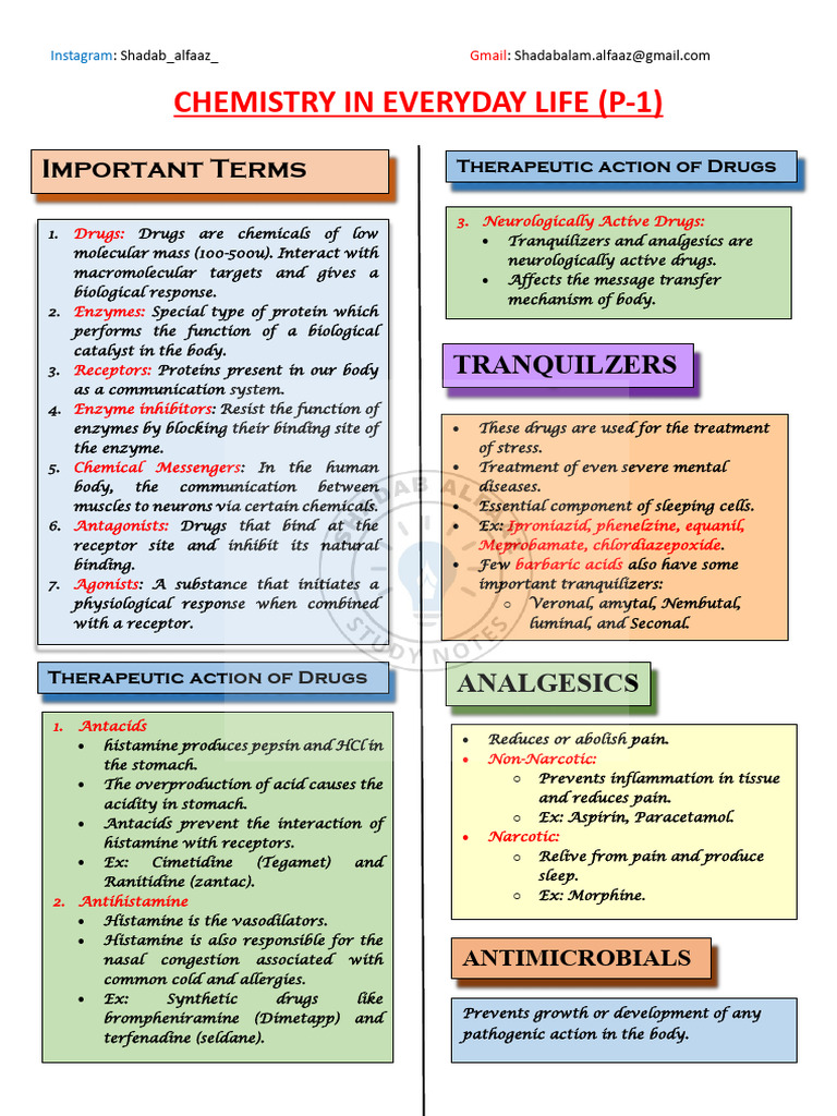 Chemistry in Everyday Life Overview | PDF