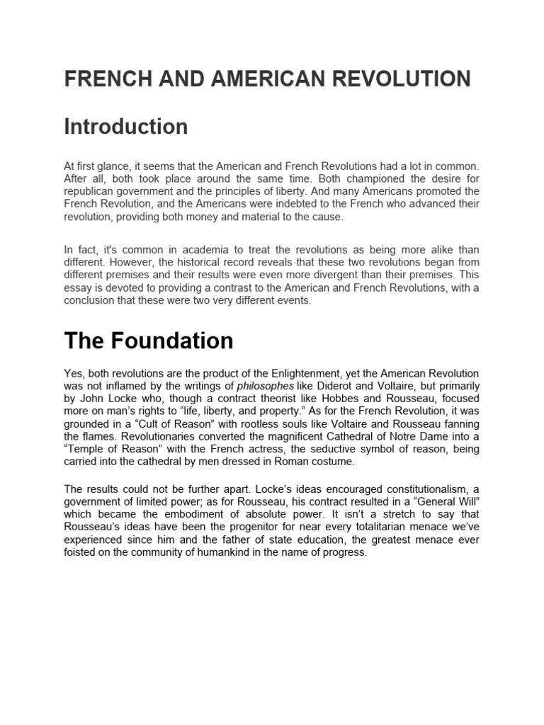 French and American Revolution | PDF