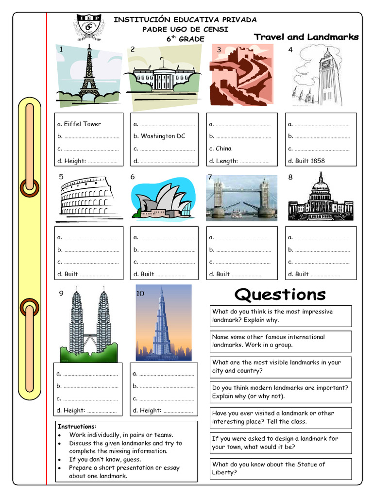 Exploring Famous Landmarks Worldwide | PDF