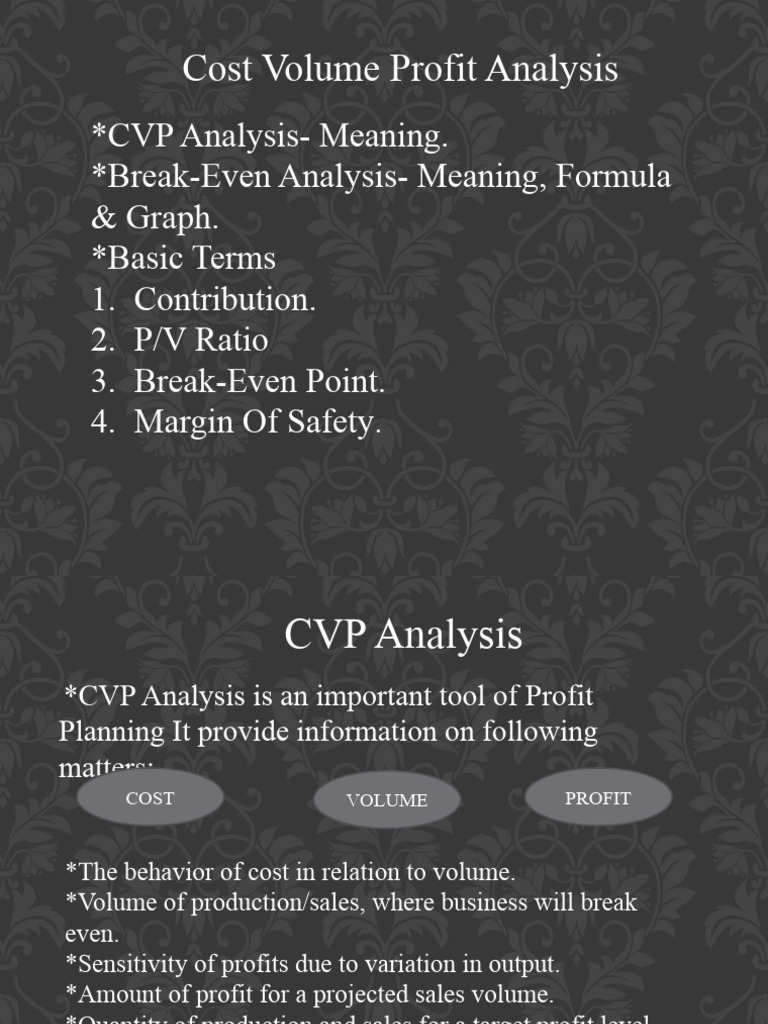 CVP Analysis | PDF
