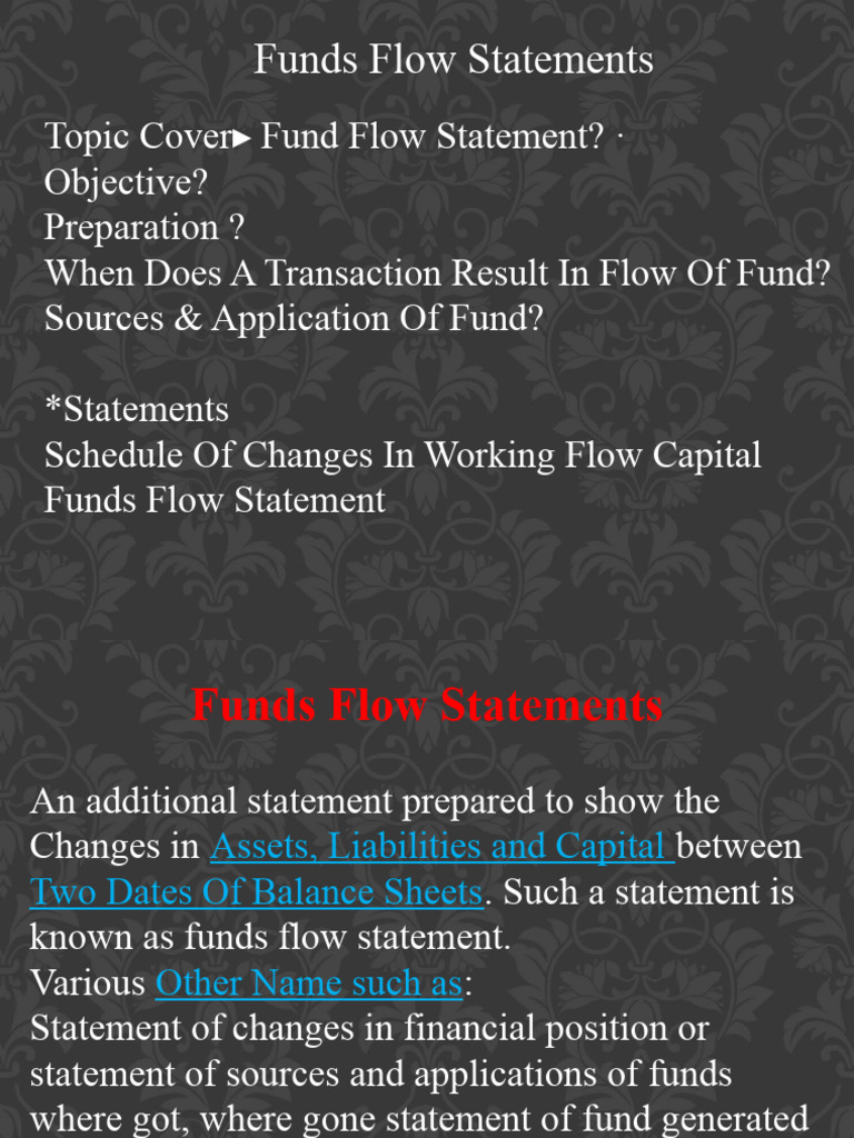 Part 1. Funds Flow Statement | PDF | Business