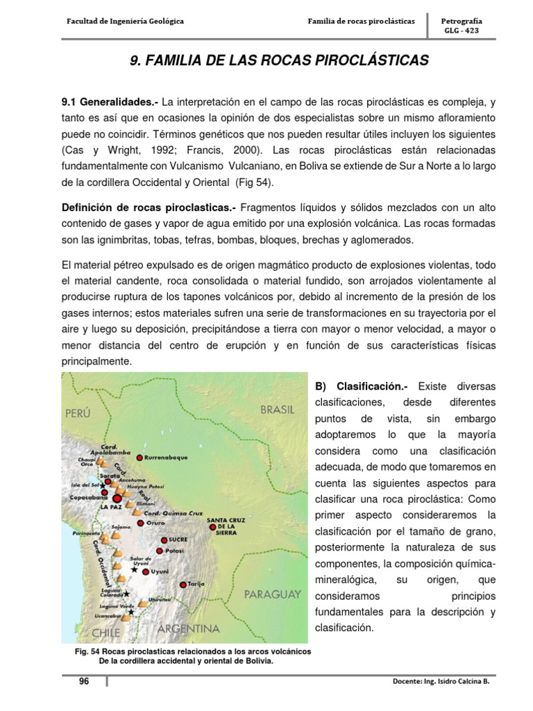 T-9 Rocas Piroclásticas | PDF