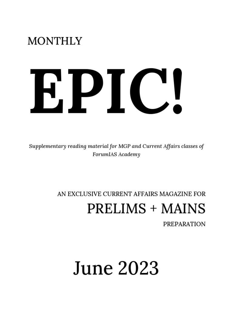 Epic June 2023 Pdf