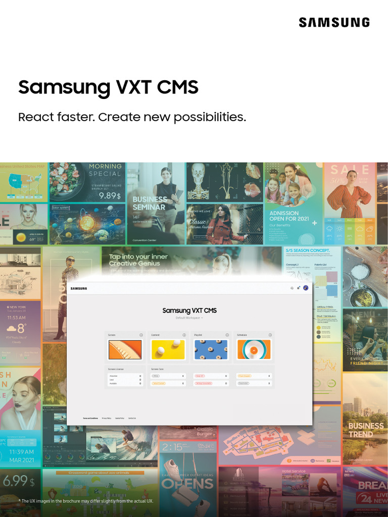 Samsung VXT CMS: Agile Digital Signage Solution | PDF