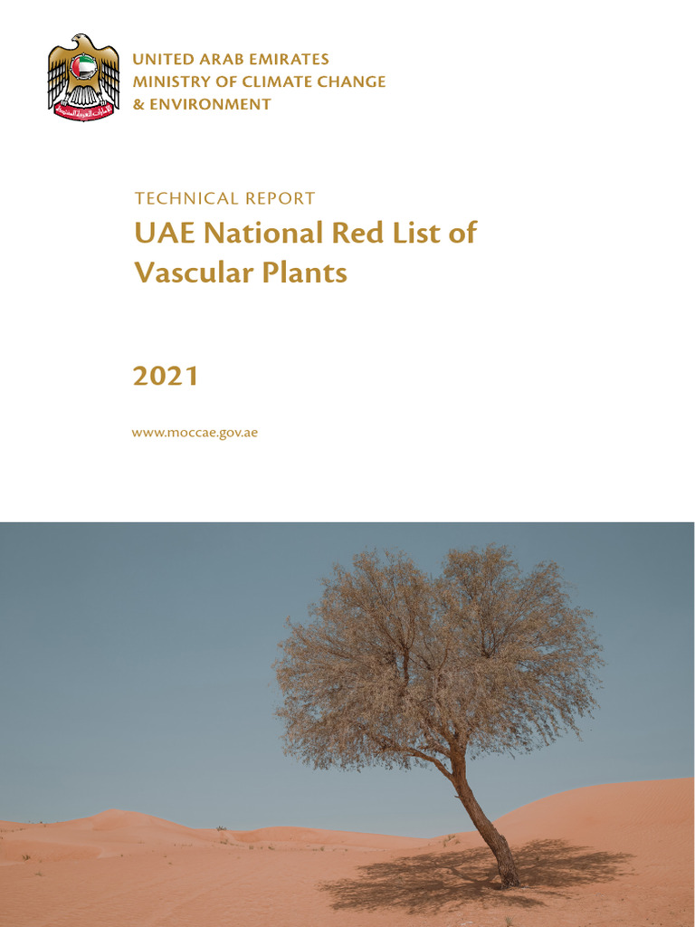 UAE National Red List Plants Report | PDF