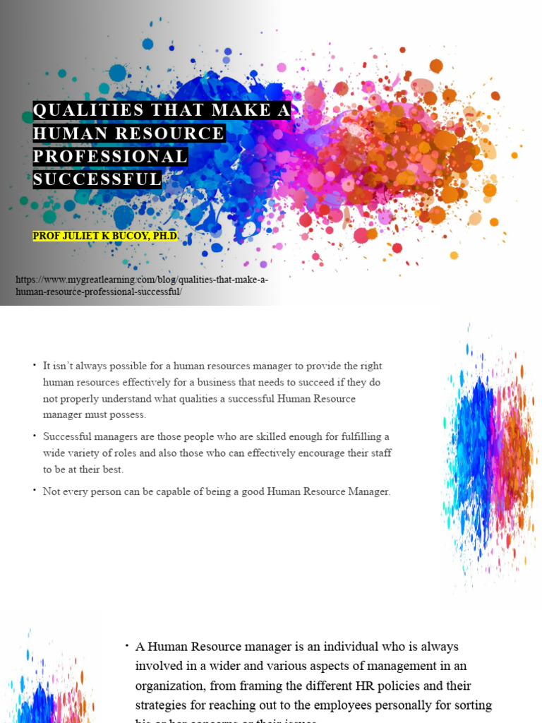 5 Qualities of HR Manager | PDF