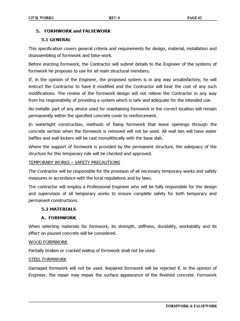 Formwork & Falsework Guidelines | PDF | Technology & Engineering