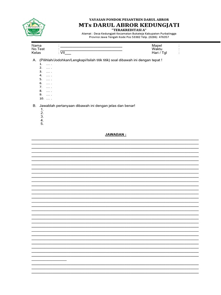 2 Kop Soal-Kisi2 - Kunci Jawaban PHB I | PDF