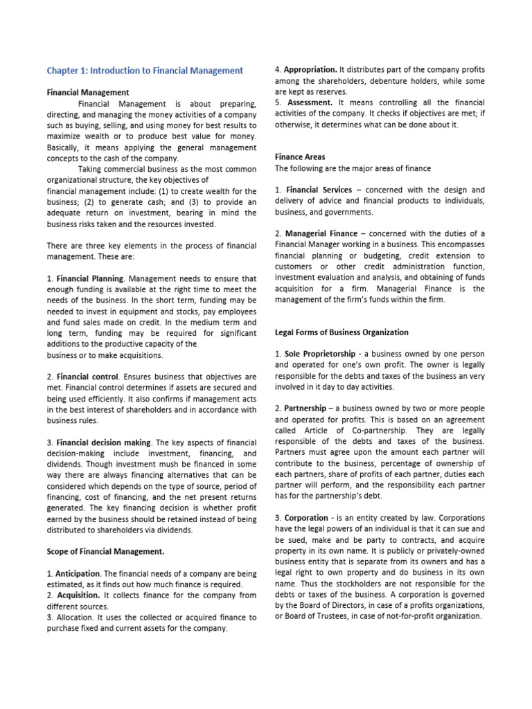 Finman Reviewer | PDF