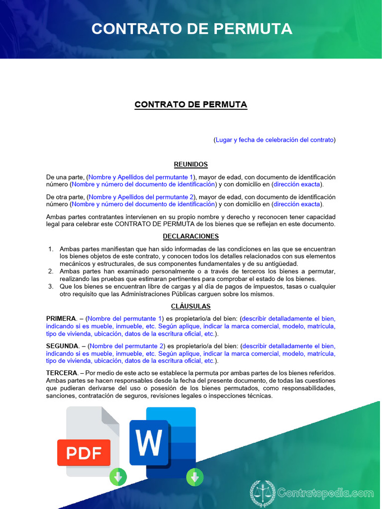 Contrato-De-Permuta 2 | PDF