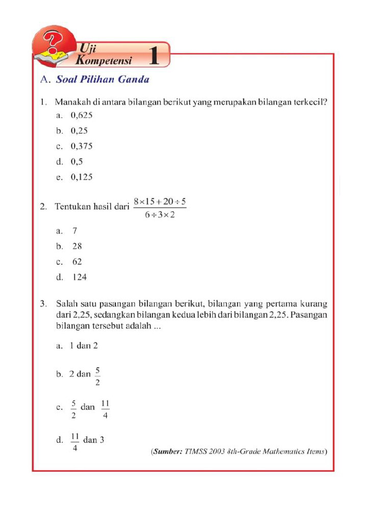 Latihan Soal Bilangan | PDF