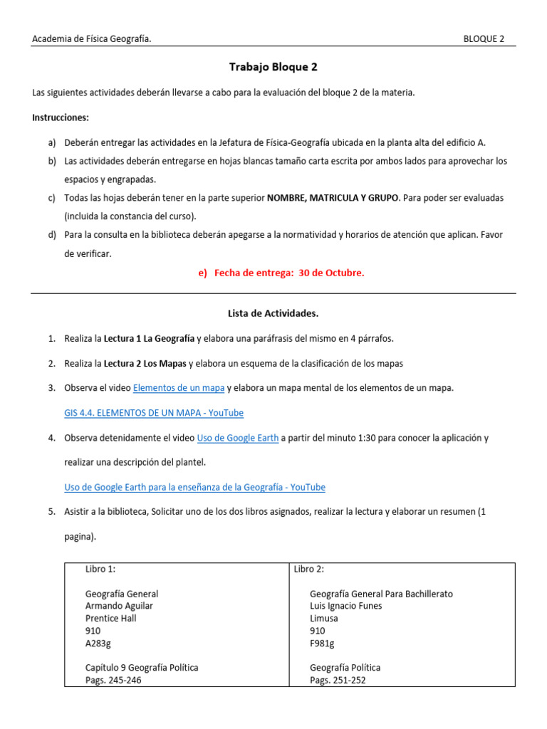 Geografia Bloque 2 | PDF