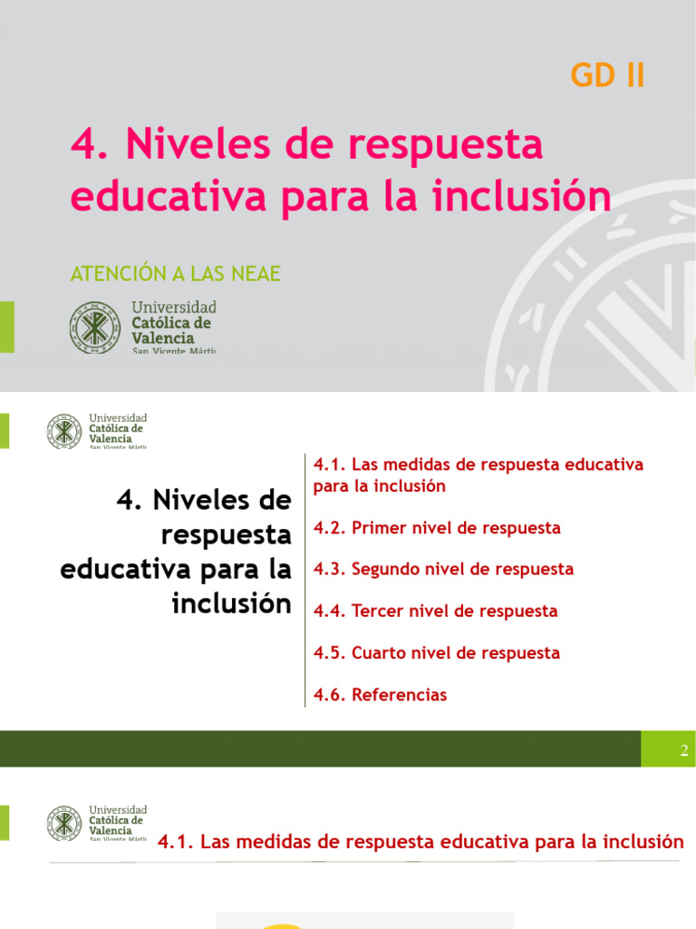 Niveles de Respuesta | PDF