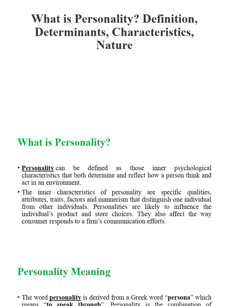 Personality | PDF