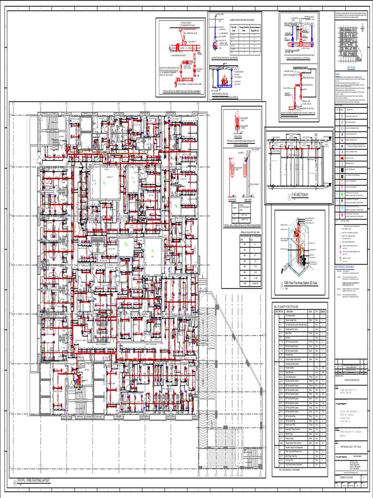 Ibl-Bsl-F-P-Sp-004-Fire Fighting Layout - Parking Floor 4 - R1 | PDF