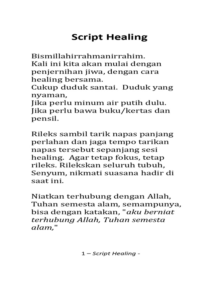 Script Healing | PDF