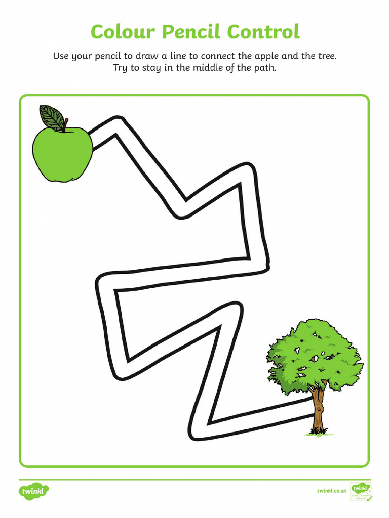 T T 253726 Colour Themed Pencil Control Path Activity Sheets | PDF