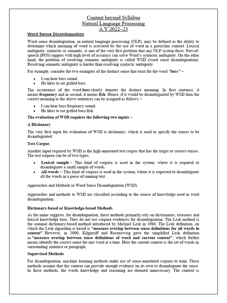 Content Beyond Syllabus | PDF