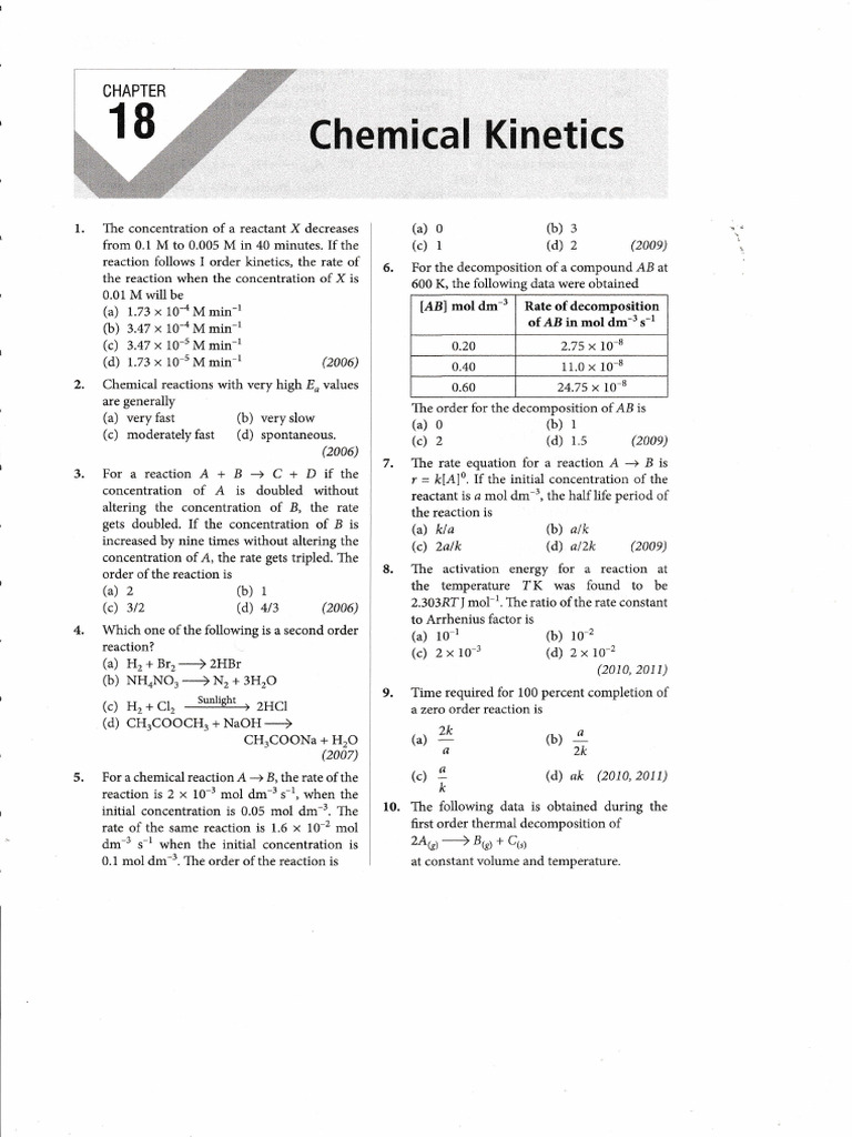 Chemical Kinetics | PDF