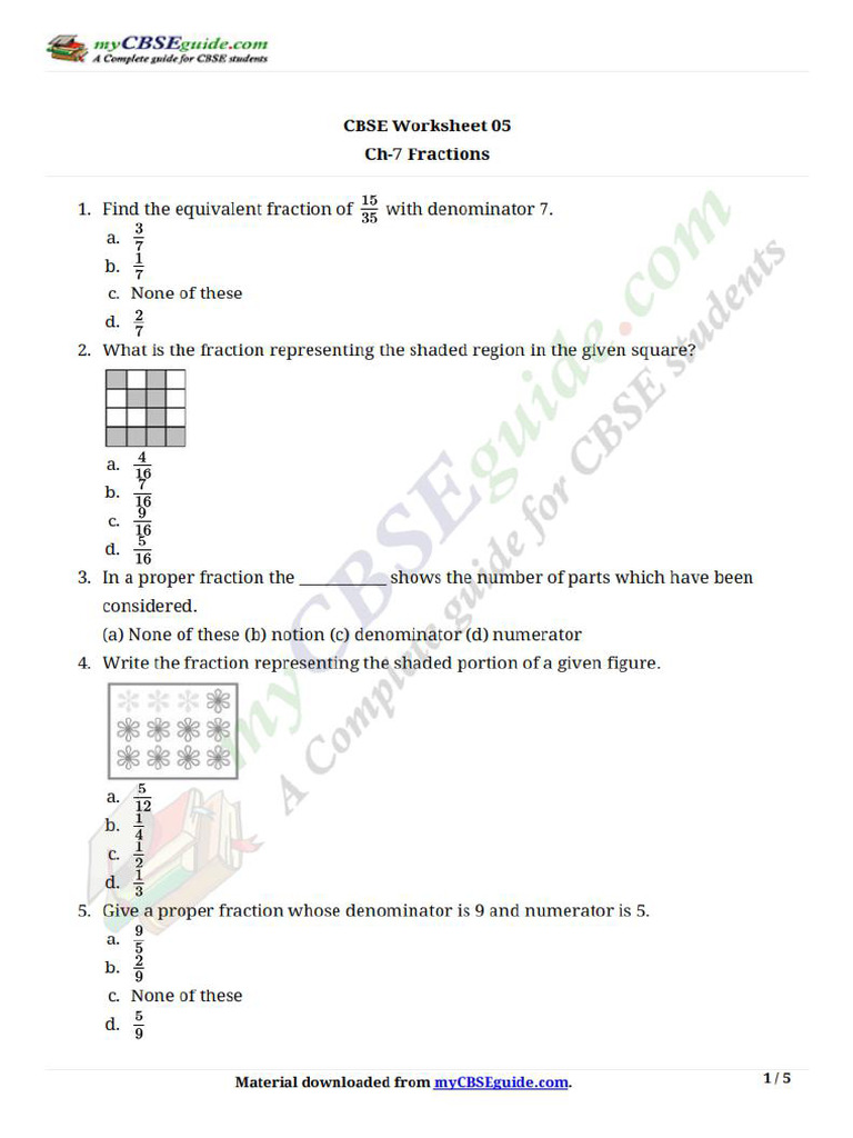 6 Math Ws ch7 5 | PDF