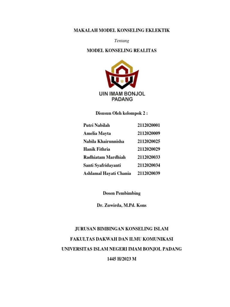 Makalah Bimbingan Dan Konseling | PDF