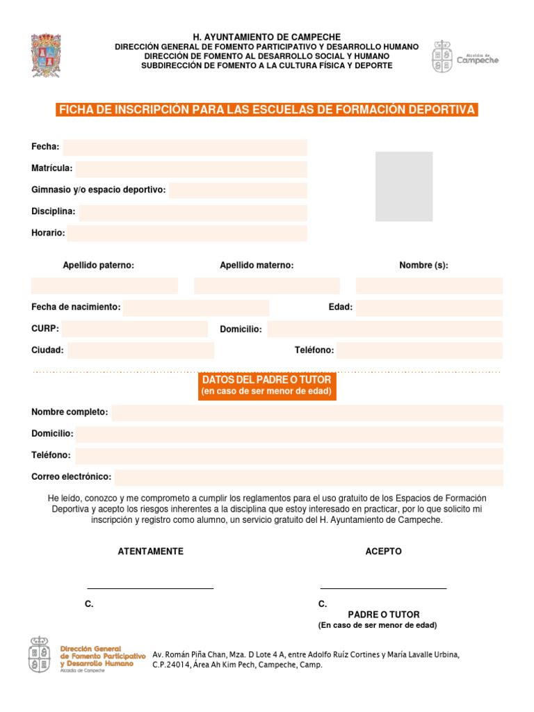 Ficha de INSCRIPCIÓN EFD | PDF