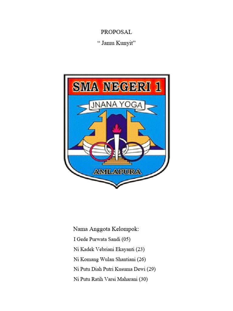 Proposal Jamu Kunyit | PDF | Kesehatan Holistik