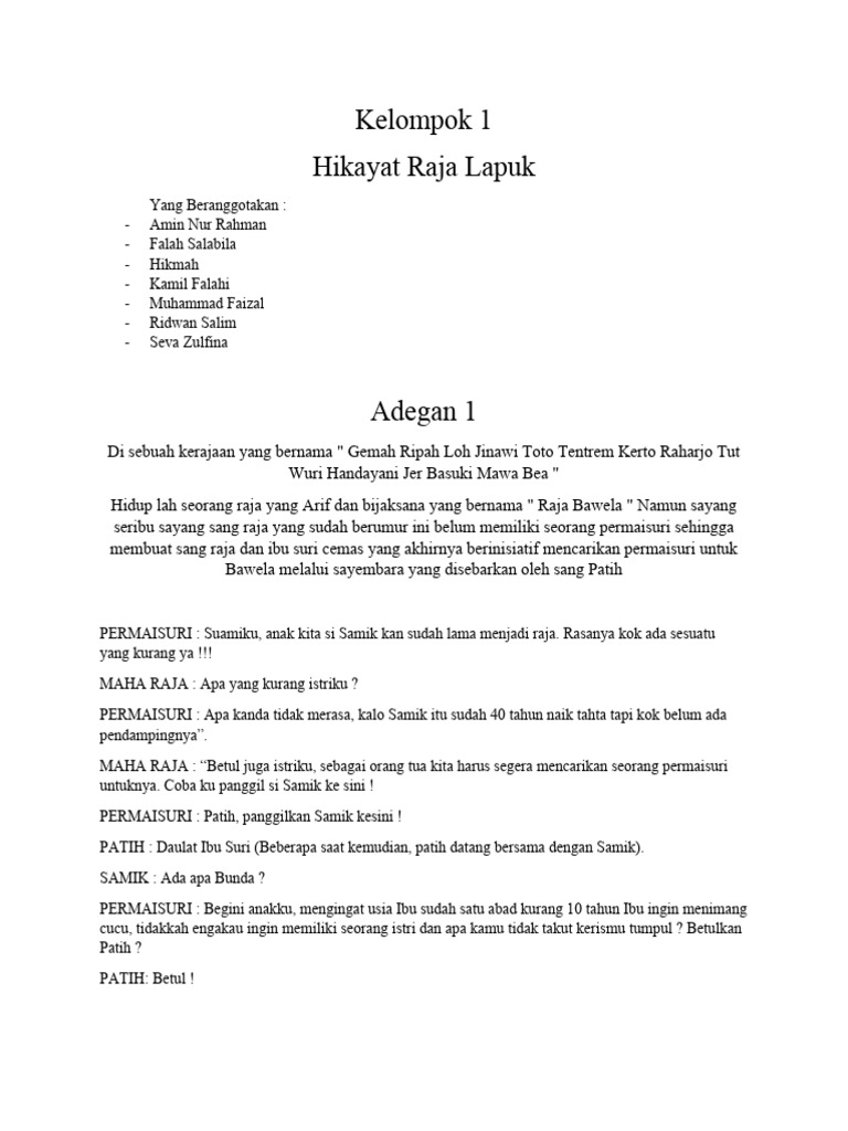 Sayembara Permaisuri Raja Samik | PDF