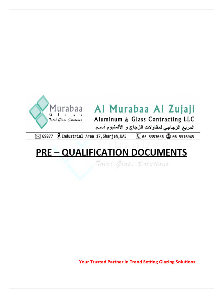 Pre Qualification | PDF