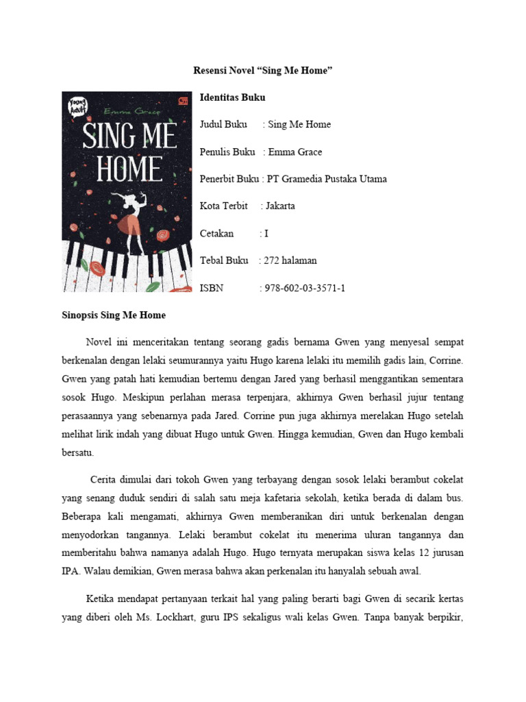 Resensi Novel Sing Me Home | PDF