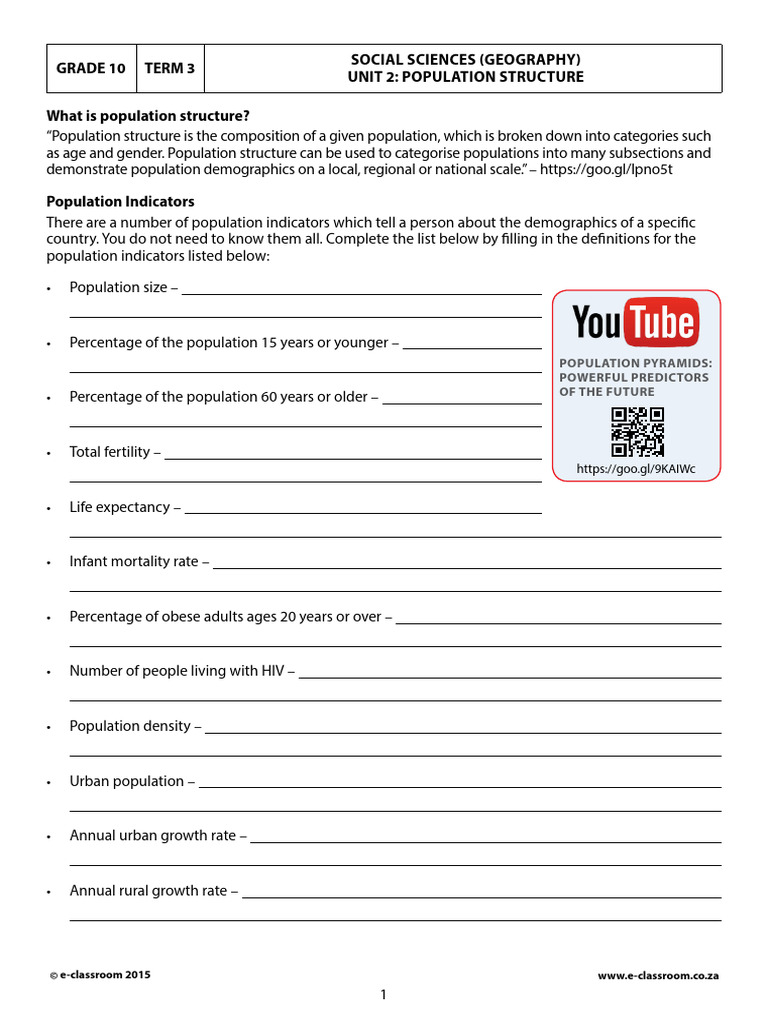 gr10t3 Ss Geo Unit 2 Population Structure | PDF | Social Science
