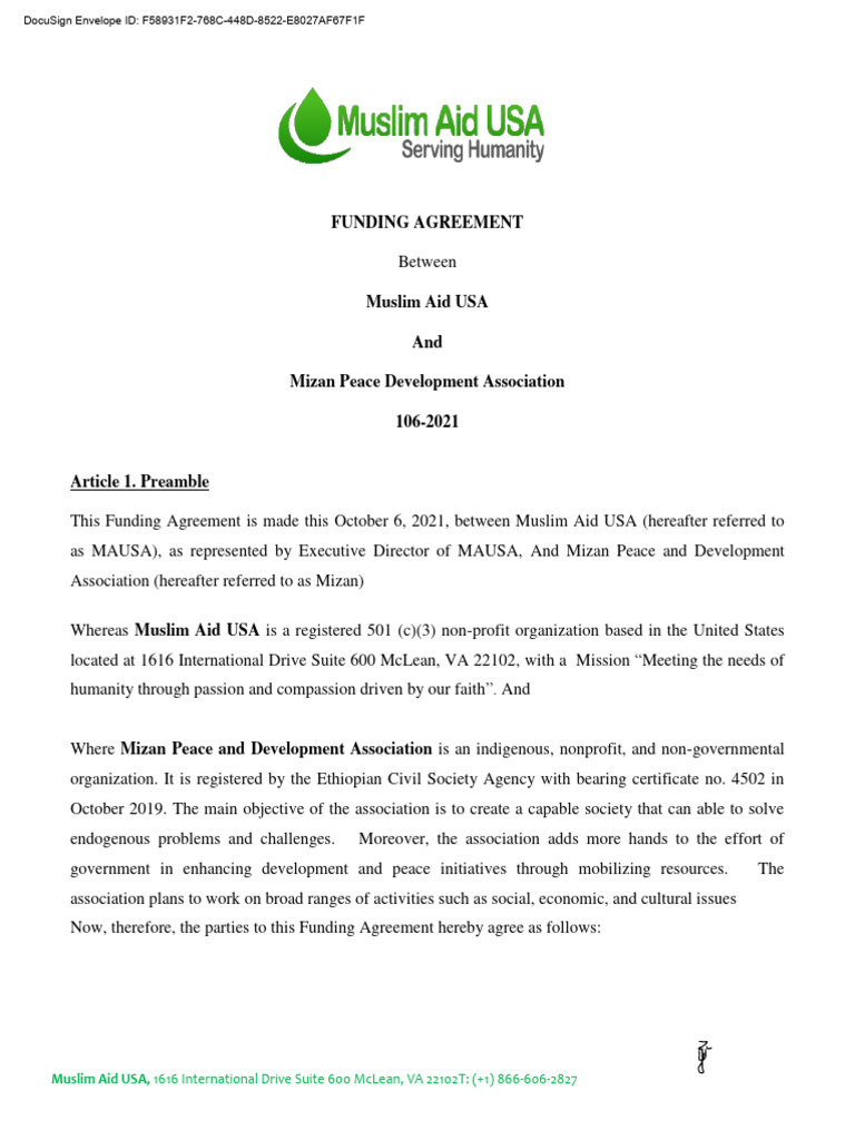Water Well Project Agreement | PDF