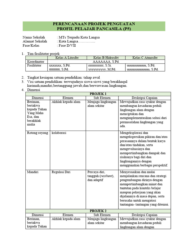 Contoh Rancangan Projek | PDF | Karier & Perkembangan | Sains & Matematika