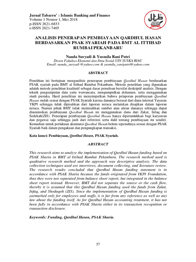 Analisis Qardhul Hasan di BMT Al Ittihad | PDF
