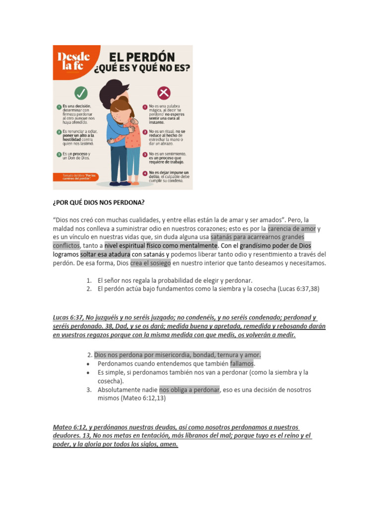 Estudio Bíblico Sobre El Perdón - Corregido | PDF