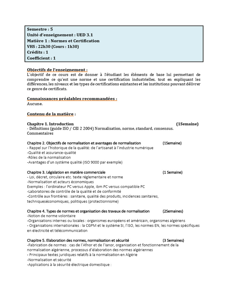 Canevas Du Module | PDF