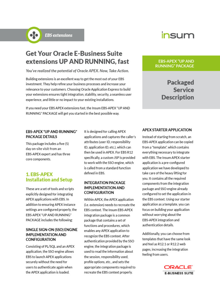 INSUM EBS Packageservice | PDF