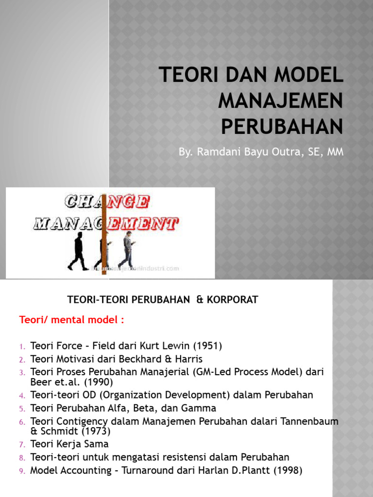 Pertemuan 3 MOdel Manajemen Perubahan | PDF